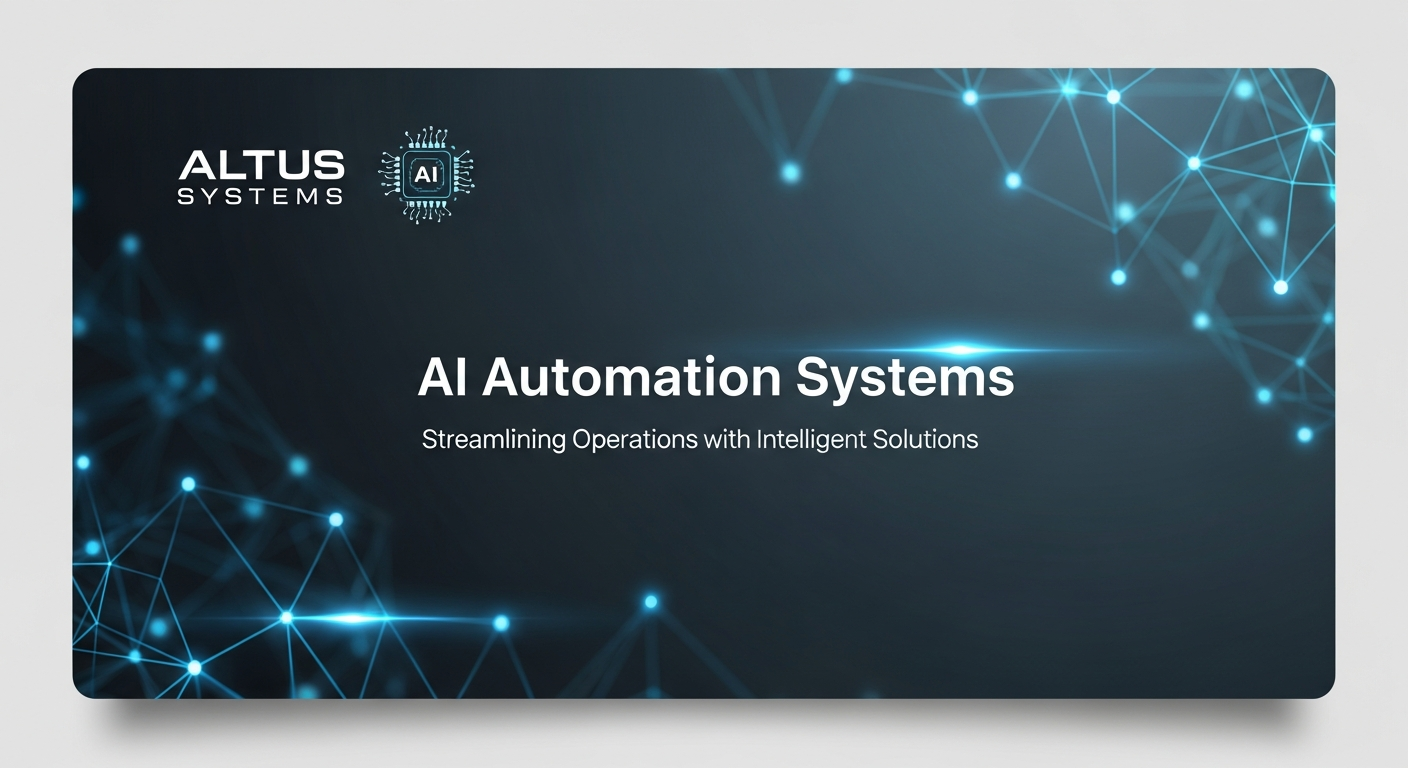 AI Automation Systems & AI Voice Receptionists | Altus Systems